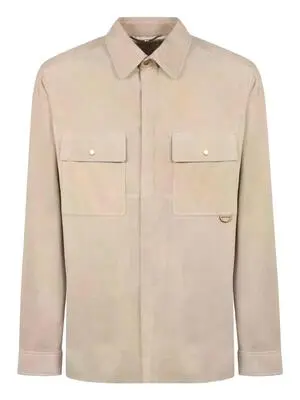 Agnona Suede Shirt - Neutrals