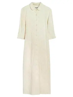 JIL SANDER Floral-embellished Maxi Dress - Neutrals