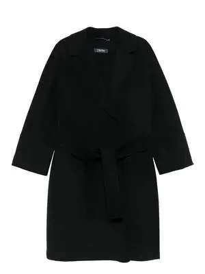 Max Mara Arona Wool Coat - Black