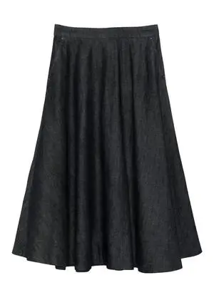Max Mara Denim Midi Skirt - Blue