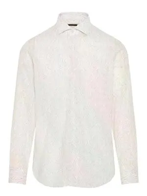 BARBA NAPOLI Geometric-pattern Shirt - White