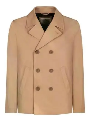 Herno Double-breasted Pea Coat - Neutrals