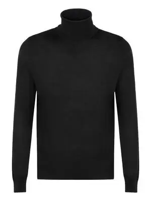 Kiton Wool Sweater - Black