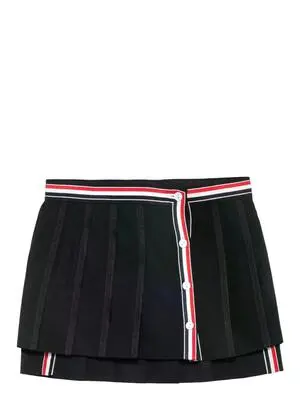 Thom Browne Pleated Mini Skirt - Black