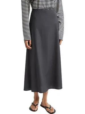Paloma Wool Boni A-line Midi Skirt - Dark Grey