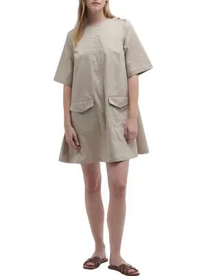 Barbour Luna Cotton Swing Mini Dress - Light Sand