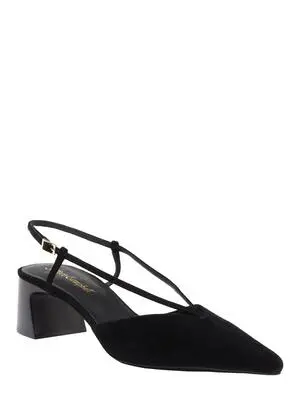 Jeffrey Campbell Annemarie Slingback Pumps Black Suede