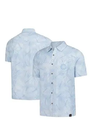 MARGARITAVILLE Chicago Cubs Linen Party Button-up Shirt - Blue