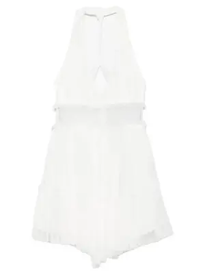 NISSA Halterneck Silk Dress - White