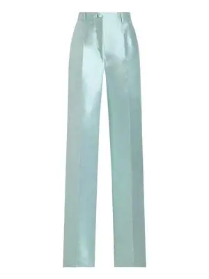 Dolce & Gabbana Shantung Silk Trousers - Blue