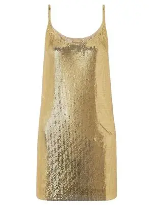 Rabanne Chainmail Mini Dress - Gold
