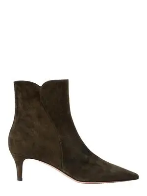 GIANVITO ROSSI Levy 55 Suede Ankle Boots - Green