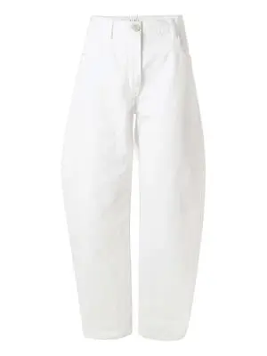 Alaïa Mid-rise Barrel-leg Jeans - White