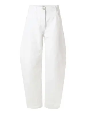Alaïa Mid-rise Barrel-leg Jeans - White