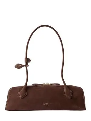 Alaïa Le Teckel Medium Nubuck Shoulder Bag - Brown