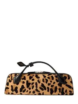 Alaïa Alaïa Le Teckel Leopard-Print Calf Hair Clutch Animal Print