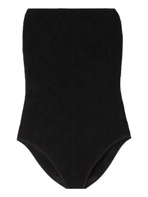 Alaïa Pointelle-knit Bodysuit - Black