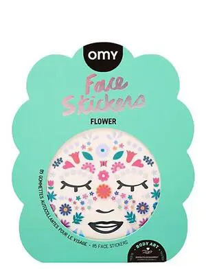 OMY Pack Of 85 Face Stickers - Flower