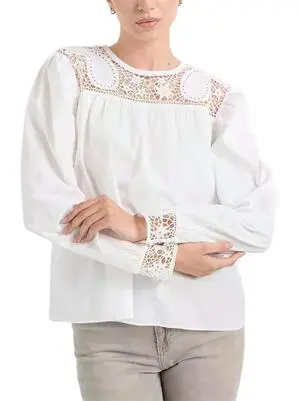 BOSS Cotton Long Sleeve Blouse
