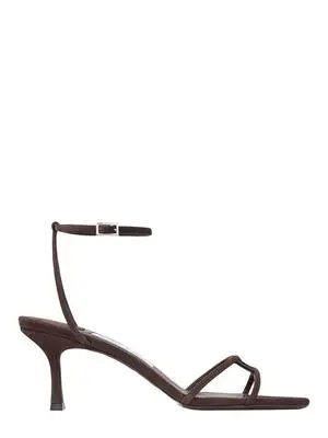 JIMMY CHOO Leo 65 Suede Sandals - Brown