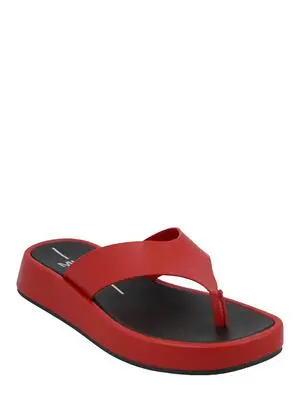 Mia Pamelia Wedge Sandal Deep Red