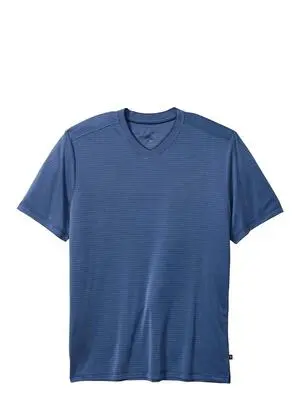 Tommy Bahama Bay Stripe V-neck Islandzone® T-shirt - Bering Blue