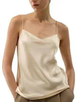 Lilysilk Silk Cami - Gravel Gold