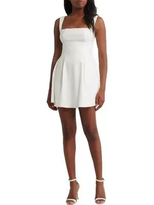 Princess Polly Xanthus Fit & Flare Minidress - White