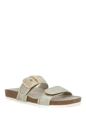 Naot Nashville Double Band Slide Sandal - Platinum Strip W/gold