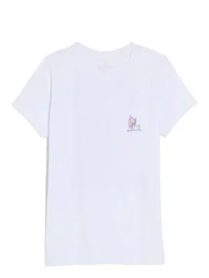 Vineyard Vines Cotton Graphic Pocket T-shirt - White Cap