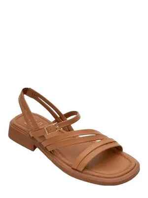 FOREVER & ALWAYS SHOES Cesar Leather Sandals Cognac Brown Leather
