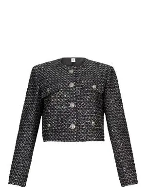 Liu Jo Bouclé Cropped Jacket - Black