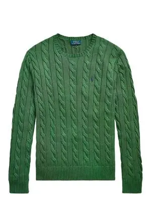 Polo Ralph Lauren Cable-Knit Cotton Sweater Green