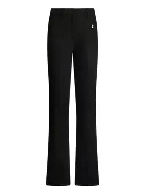 Liu Jo Flared Cotton Trousers - Black