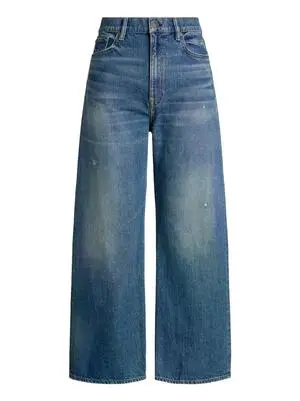 Polo Ralph Lauren Wide-leg Distressed Jeans - Blue