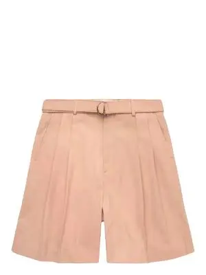 CMMN SWDN Marshall Pleated Belted Shorts - Pink