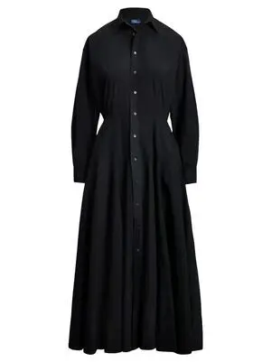 Polo Ralph Lauren Button-up Long-sleeve Dress - Black