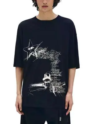 ANN DEMEULEMEESTER Sketchbook-print T-shirt - Black