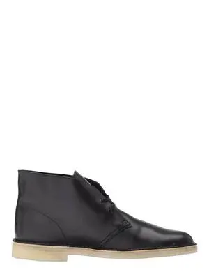 Clarks Leather Desert Boots - Black