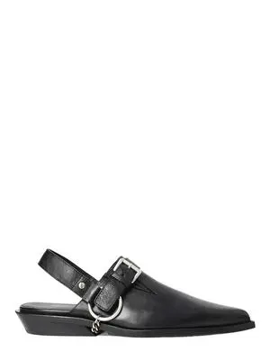 ANN DEMEULEMEESTER Vilmu Pointy Buckle-embellished Mules - Black