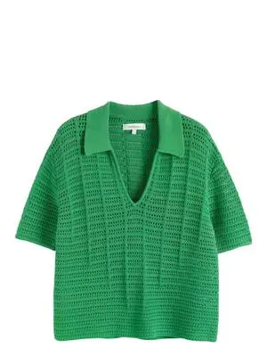 Chinti & Parker Crochet-knit Top - Green