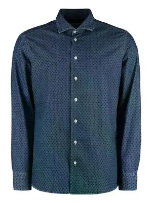 BASTONCINO Polka Dot Buttoned Shirt - Blue
