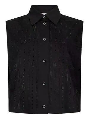Liu Jo Rhinestones-embellished Top - Black