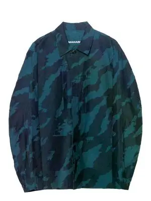 MAHARISHI Bonsai Camouflage-print Button-up Shirt - Blue
