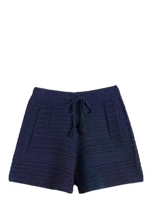 Chinti & Parker Crochet-knit Shorts - Blue