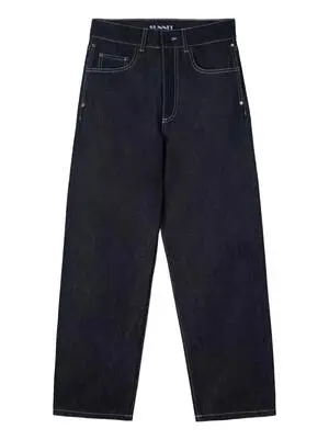 Sunnei Contrast-stitching Jeans - Blue