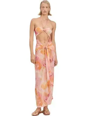 Devon Windsor Maxi Bandeau Dress - Orange