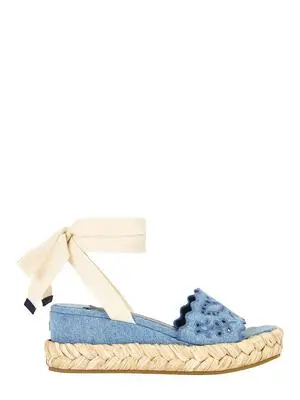 JIMMY CHOO Arlee Wedge - Blue Haze & Natural
