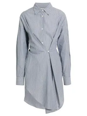 MARANT ETOILE Seen Striped Shirt Dress - Slate Blue