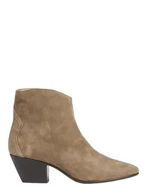 Isabel Marant Dacken Suede Ankle Boots Taupe